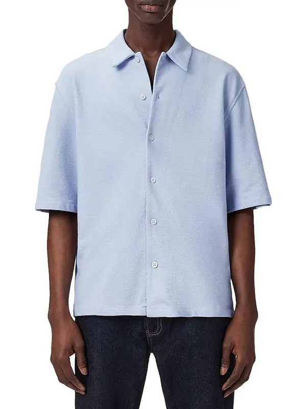 ALLSAINTS Stallon Short Sleeve Shirt - Villa Blue