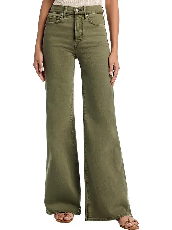 Veronica Beard Joplin High-rise Flare Jeans - Army