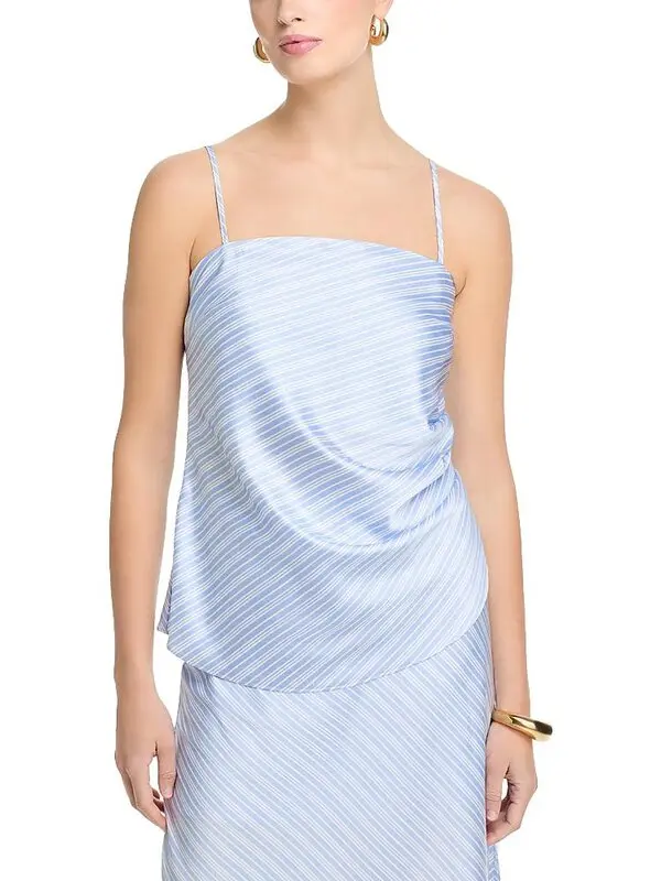 Aqua Stripe Tank Top - Blue/white