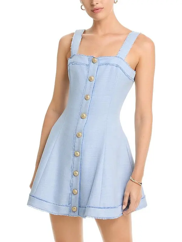 Generation Love Whitney Suiting Dress - Chambray Blue