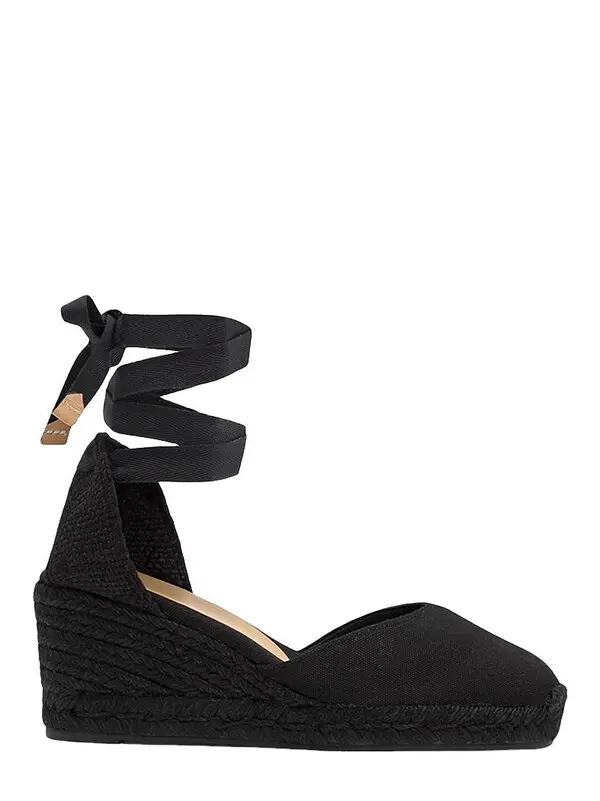 CastaÑer Carina Ankle Tie Espadrille Pumps - Negro
