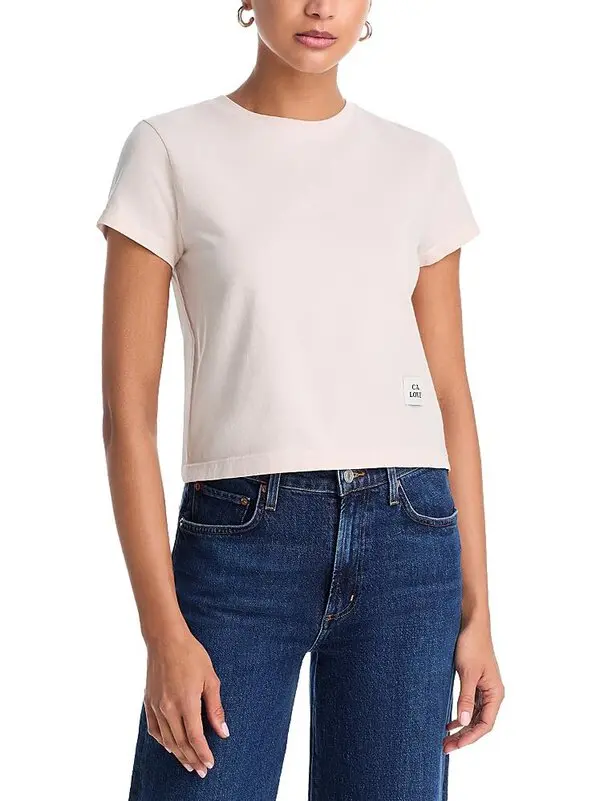 AGOLDE Adine Shrunken Tee - Soft Pink