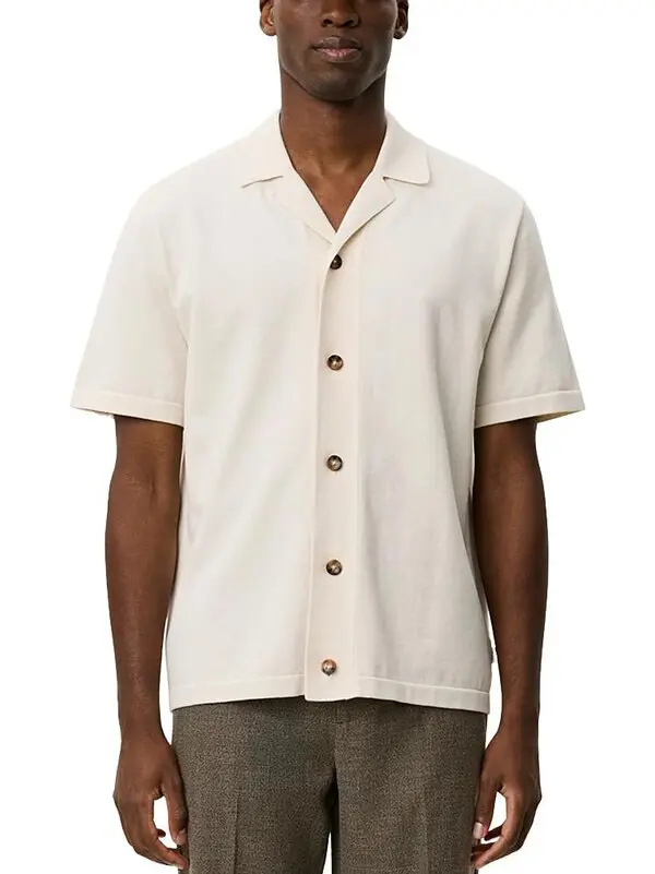 LES DEUX Emmett Globe Knitted Shirt - Ivory
