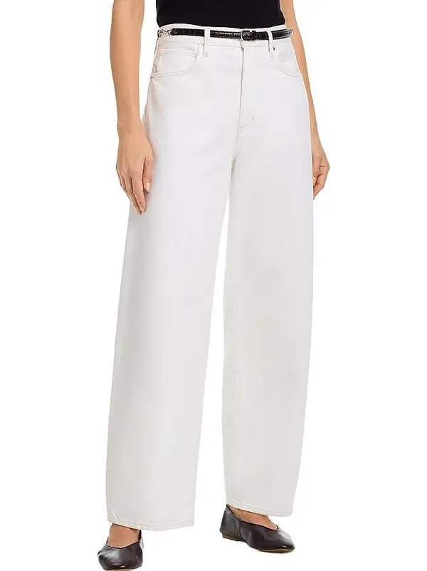 FRAME The Bow High-rise Wide-leg Jeans - Au Natural