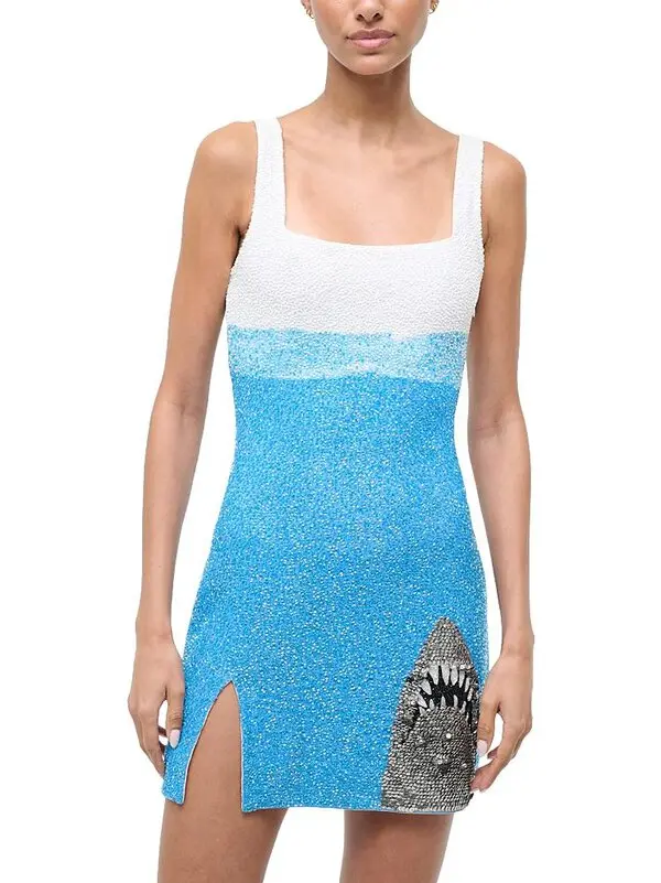Staud Le Sable Mini Dress - Great White
