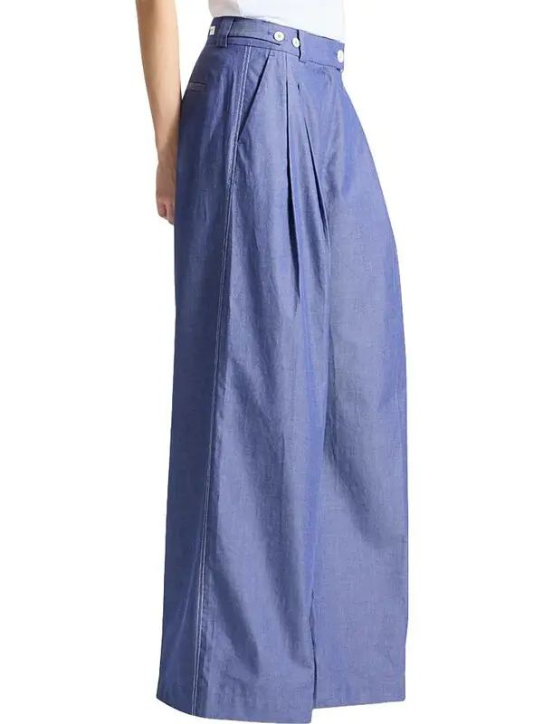 SAINT ART Kingsley Wide-leg Pants - Chambray
