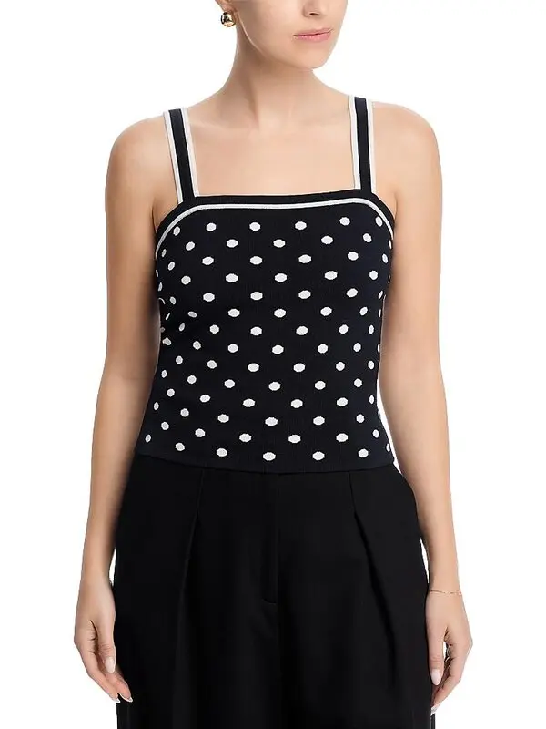 TOCCIN Avalon Knit Camisole - Midnight Polka Dot