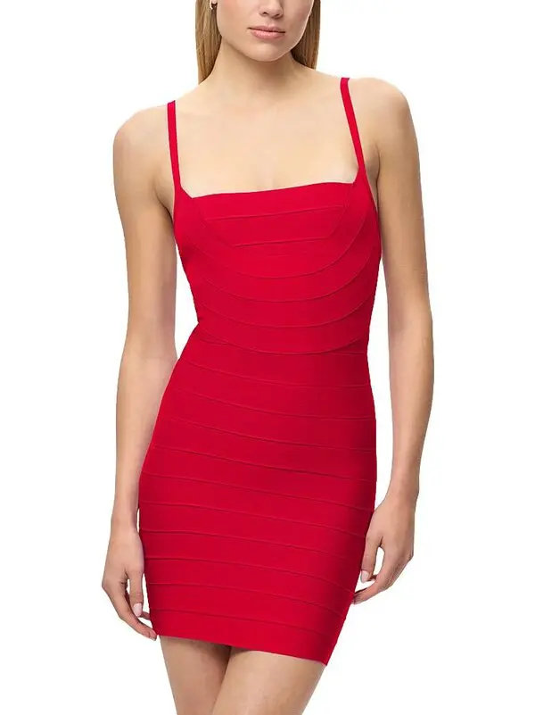 Herve Leger Bandage Mini Dress - Chili