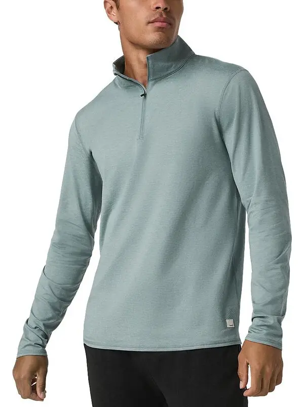 Vuori Ponto Half Zip Pullover - Misty Blue Heather