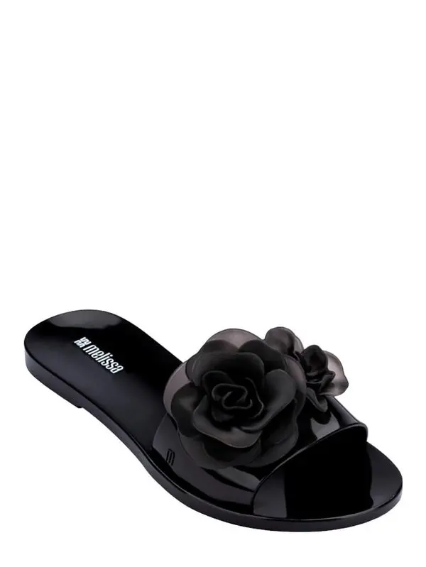 Melissa Babe Petals Slides - Black