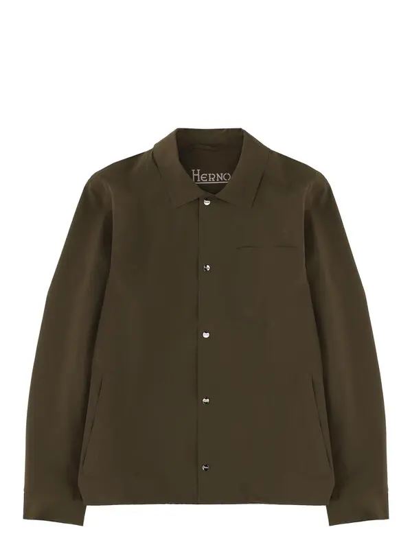 Herno Overshirt With Pocket - Military Green