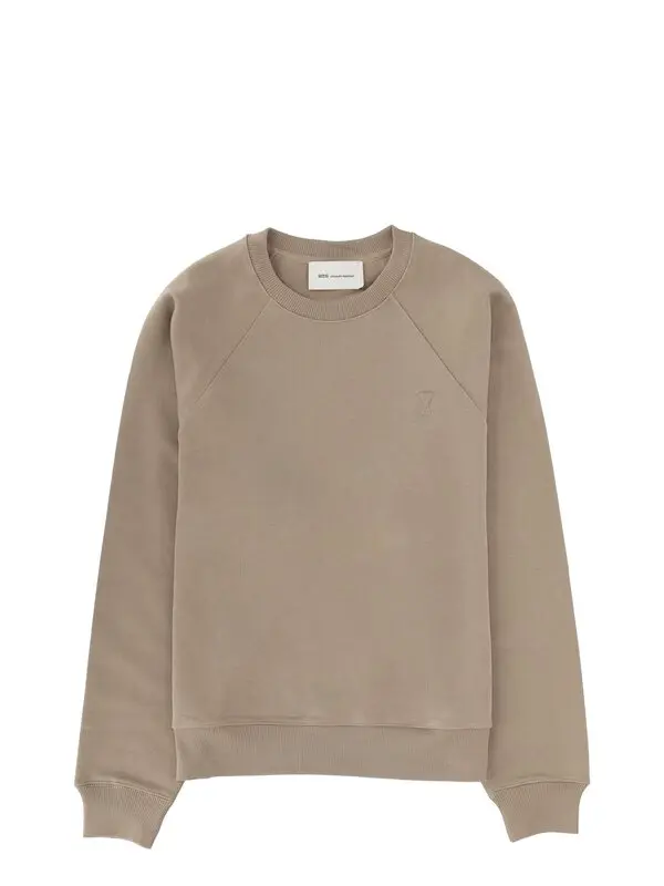 Ami Sweatshirt With Logo - Beige