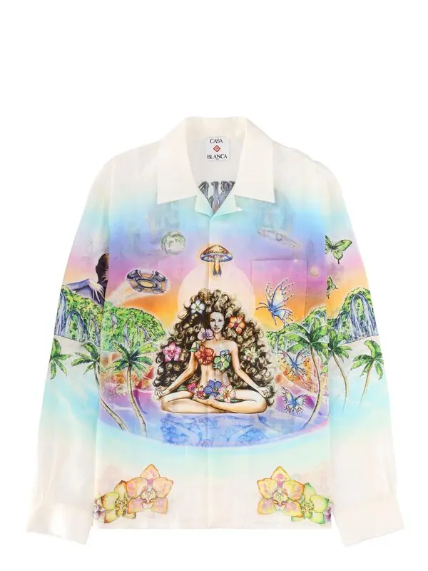 Casablanca Innocence" Shirt With Print - Multicolour