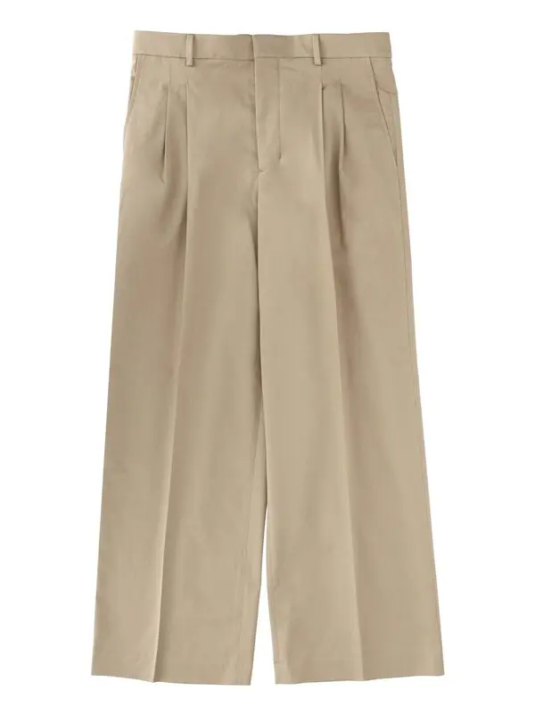Ami Wide Leg Trousers - Beige