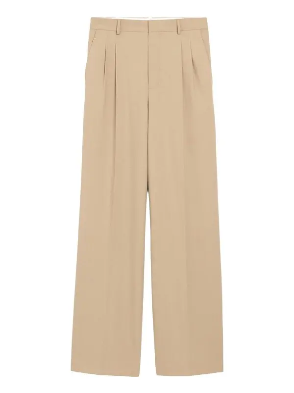 Ami Straight Leg Trousers - Beige
