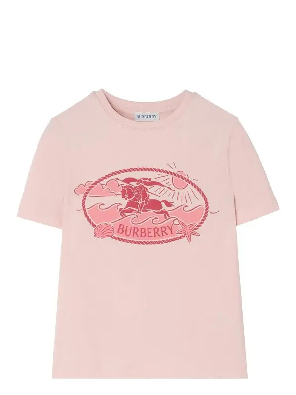 Burberry Knight Stamp Cotton T-shirt - Mallow Pink