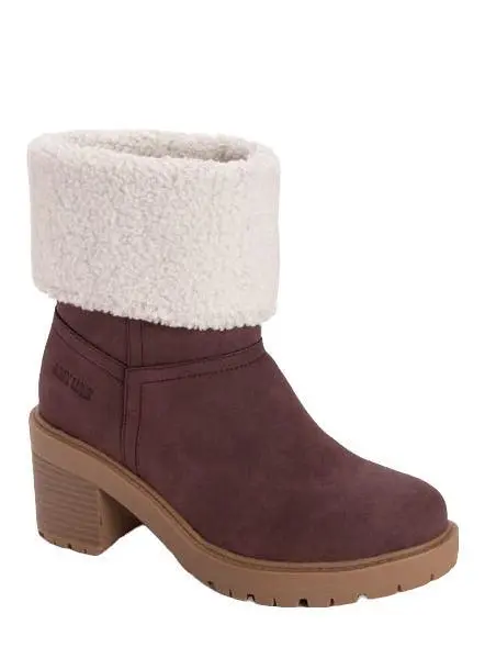 MUK LUKS Londyn Bootie - Burgundy