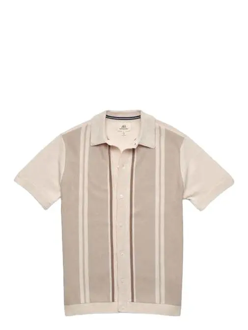 SURFSIDE SUPPLY CO. Brent Stripe Knit Shirt - Beige