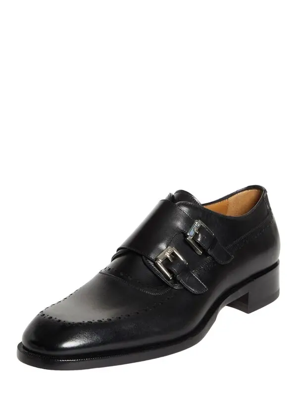 CHRISTIAN LOUBOUTIN Sartok Double Monk Strap Shoe - Black