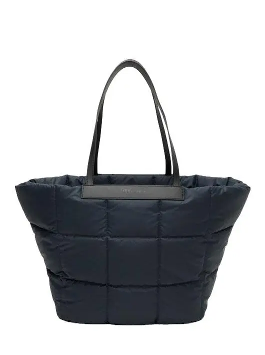 VEECOLLECTIVE Porter Basque Quilted Tote - Dark Navy Blue