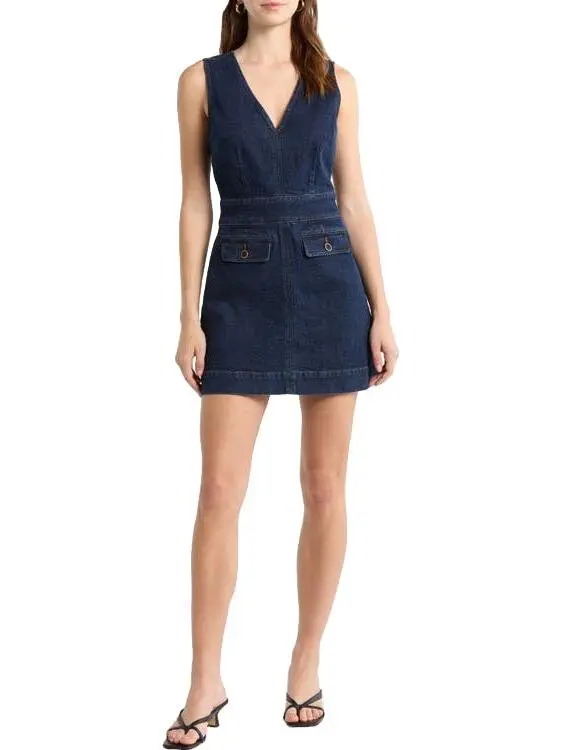Paige Sylvia Denim Mini Dress - Ballast
