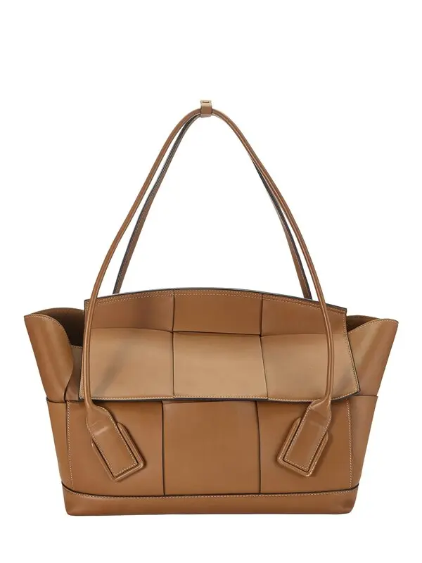 Bottega Veneta Maxi Intrecciato Arco Tote - Brown