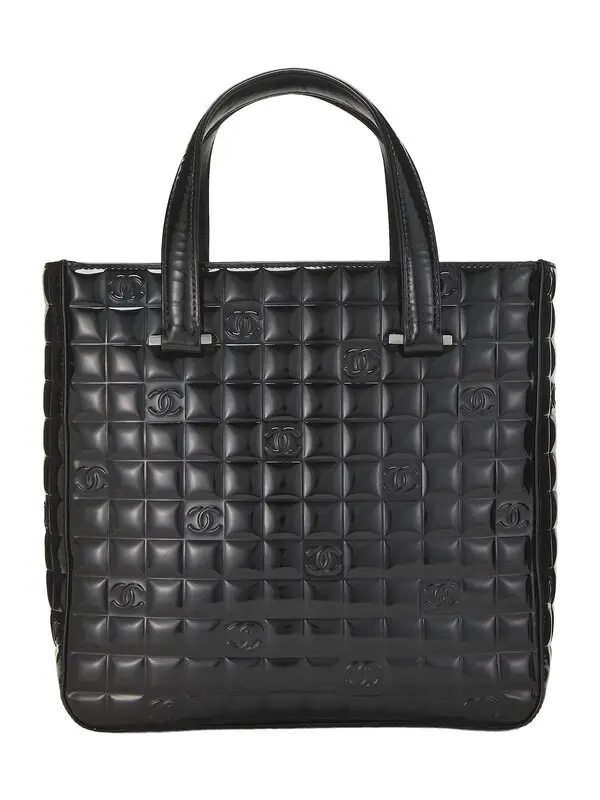 Chanel Quilted Chocolate Bar Tote - Black