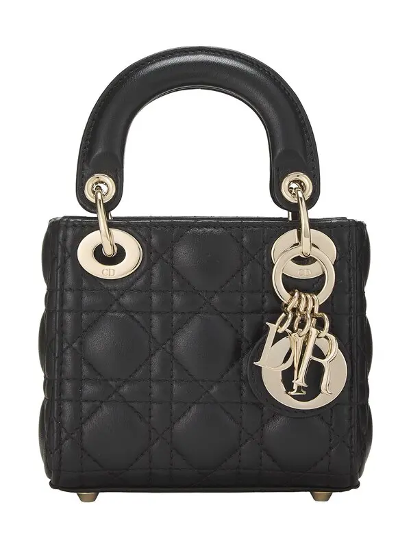 Dior Lambskin Lady Bag - Black