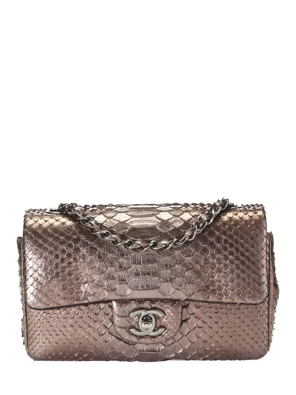 Chanel Rectangular Flap Python - Purple