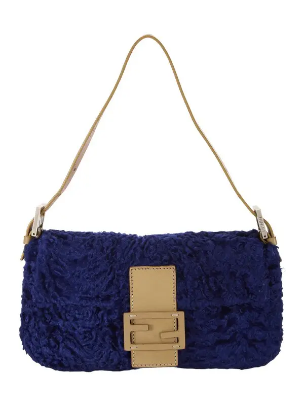 Fendi Fur Baguette - Blue