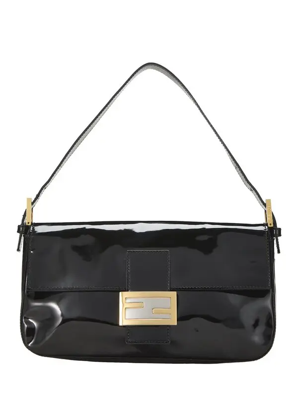 Fendi Patent Leather Baguette - Black