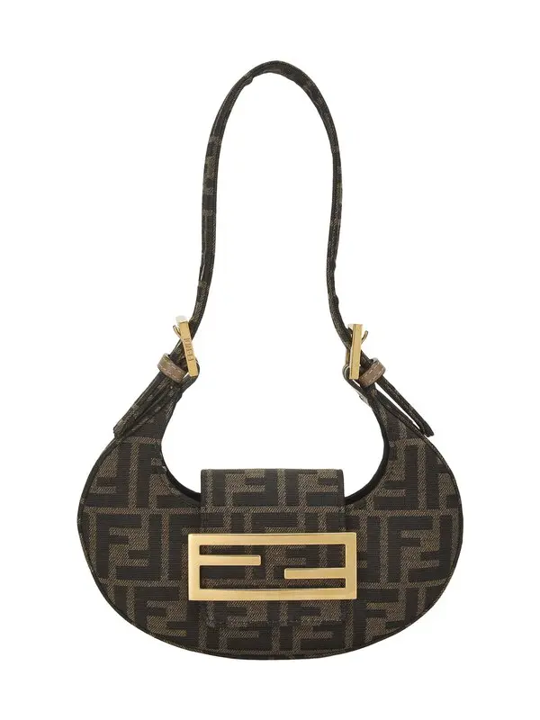 Fendi Zucca Canvas Cookie Hobo - Brown