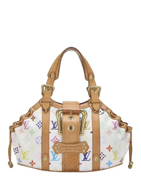 LOUIS VUITTON Takashi Murakami Monogram Multicolore Theda Pm - White
