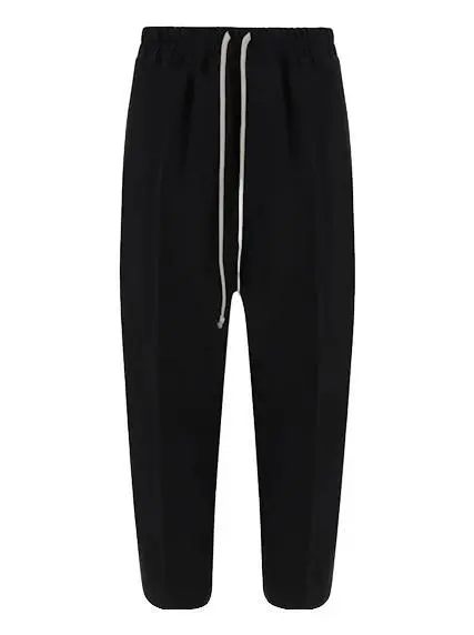 Rick Owens Drawstring Cropped Pant - Black