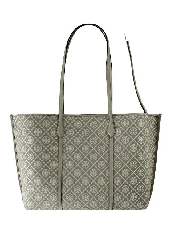 Tory Burch Perry T Monogram Tote Bag - Gray