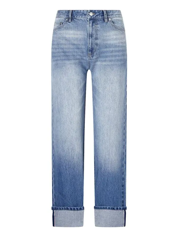 Tibi Alec Low-rise Straight-leg Selvedge Jeans - Blue