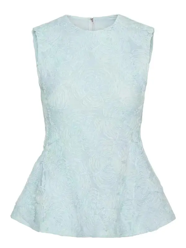 ROTATE BY BIRGER CHRISTENSEN Mesh Sleeveless Blouse - Blue