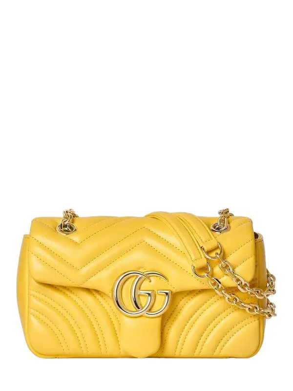 Gucci Gg Marmont Small Shoulder Bag - Yellow