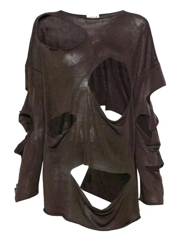 P.a.r.o.s.h Babygirl Cut-out Sweater - Brown