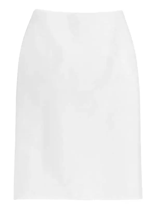JIL SANDER Technical Faille Midi Skirt - White
