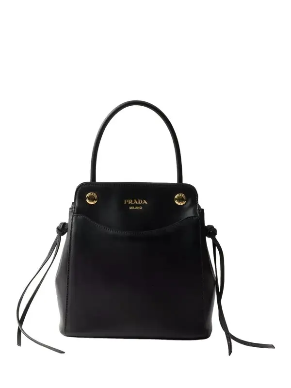 Prada Carry Mini Leather Handbag - Black