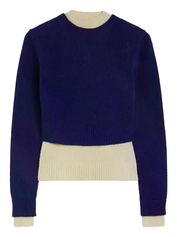 JIL SANDER Mock-neck Sweater - Blue