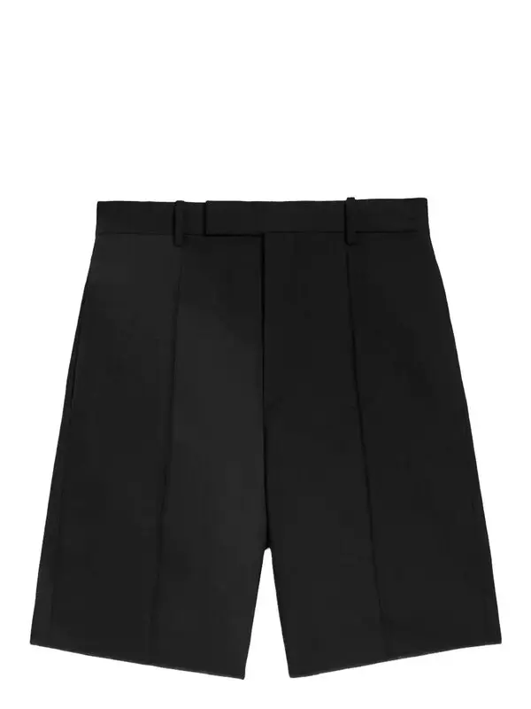 JIL SANDER Straight Leg Canvas Shorts - Black
