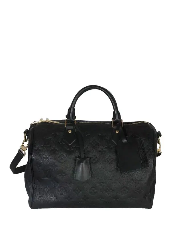 LOUIS VUITTON Monogram Empreinte Speedy Soft 30 Bag - Black