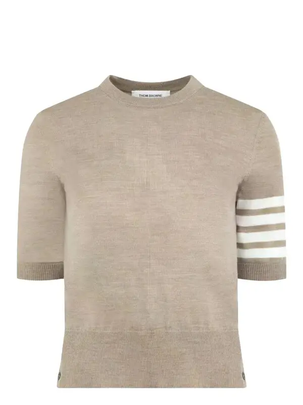 Thom Browne 4-bar T-shirt - Neutrals