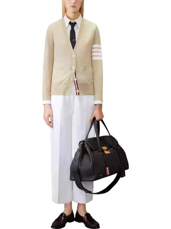 Thom Browne 4-bar Wool Cardigan - Neutrals