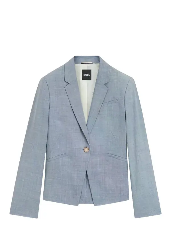 BOSS Notched-lapel Single-button Blazer - Blue