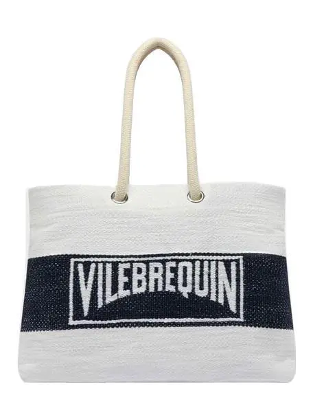 Vilebrequin Cotton Woven Beach Bag Binta - Blue