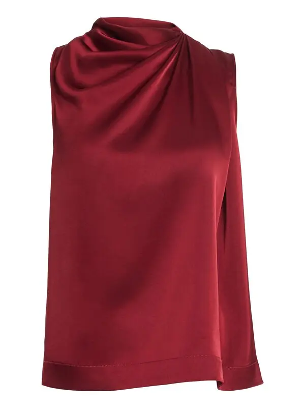 Altuzarra Alden Draped Top - Burgundy