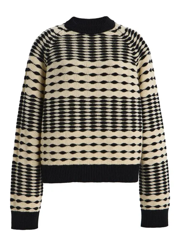 ZANKOV Bruna Merino-cashmere Graphic Knit Sweater - Multi